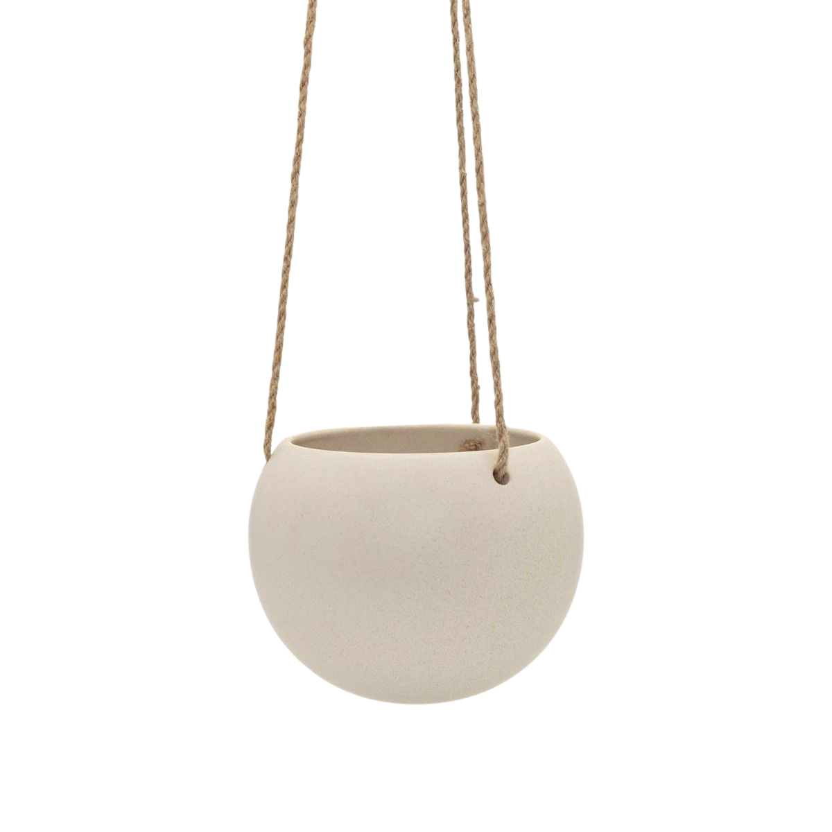 Potted Orbit Hanging Planter, Oatmeal – Backyard Botanist